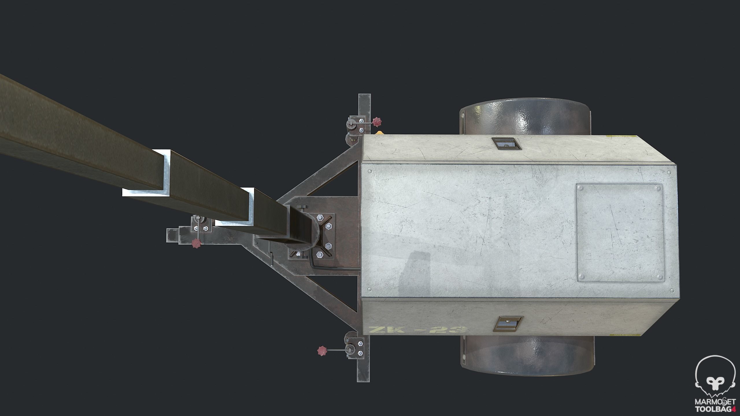 3D model PBR Mobile Light Tower Generator - Portable Generator VR / AR ...