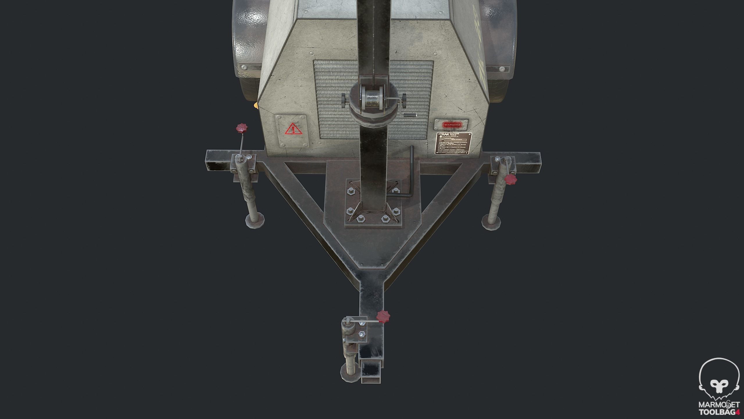 3D model PBR Mobile Light Tower Generator - Portable Generator VR / AR ...