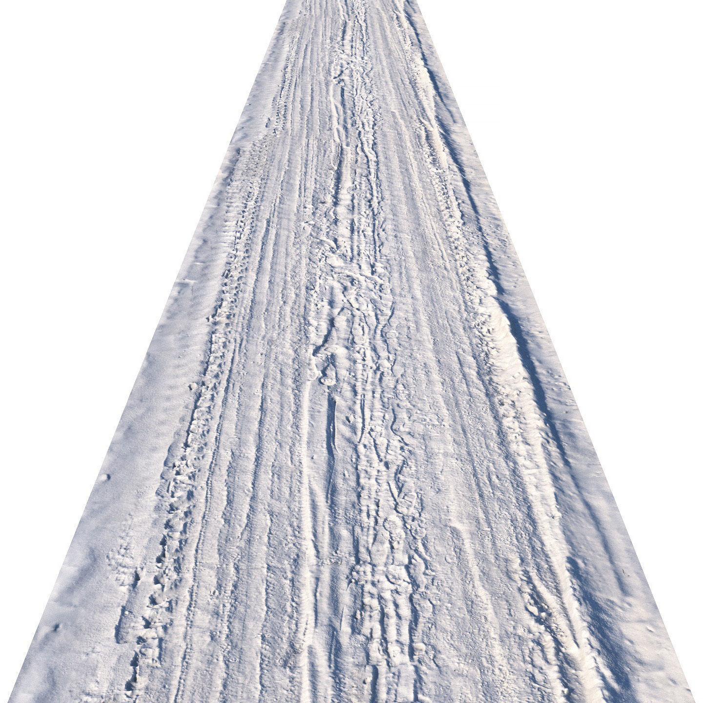 Winter single lane road 04 12 meters 3D model | CGTrader