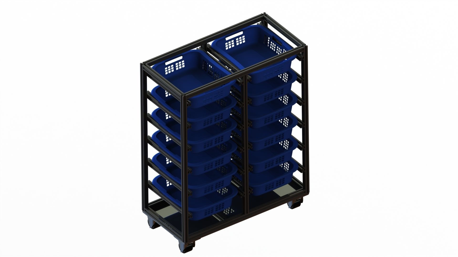 Aluminium Profile Storage Rack 3D model | CGTrader