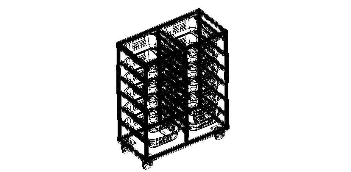 Aluminium Profile Storage Rack 3D model | CGTrader