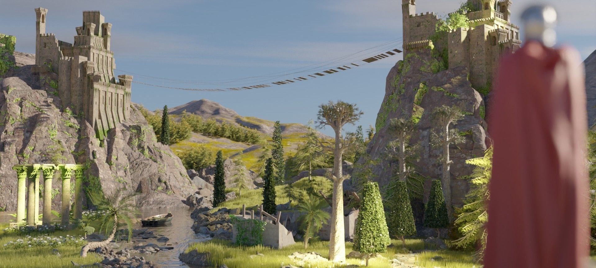medieval castle scene made in blender 3D model | CGTrader