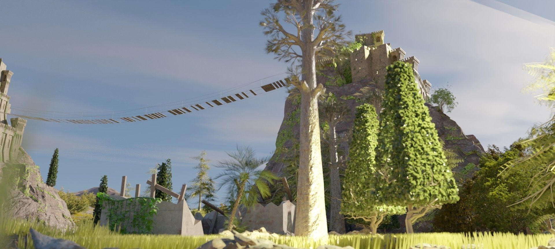 medieval castle scene made in blender 3D model | CGTrader