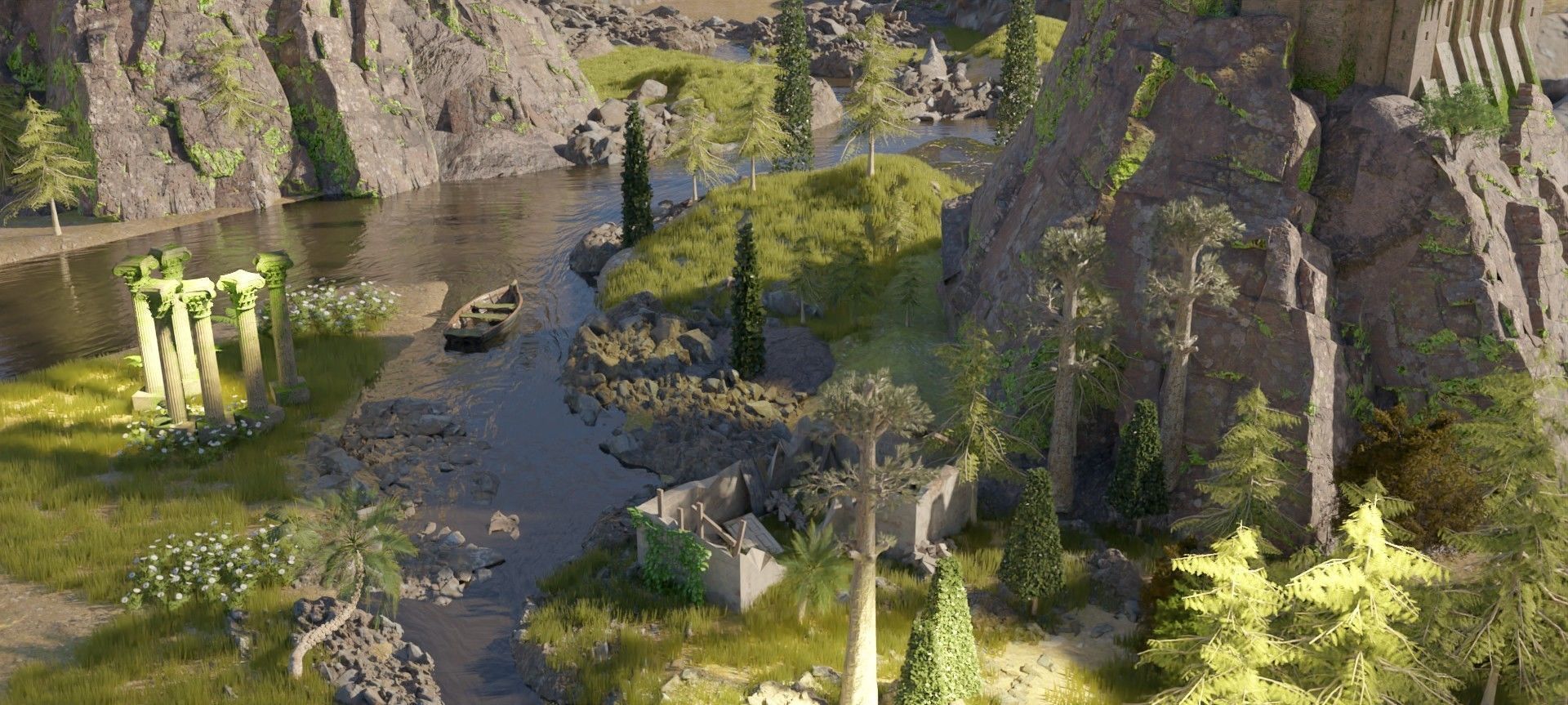 medieval castle scene made in blender 3D model | CGTrader