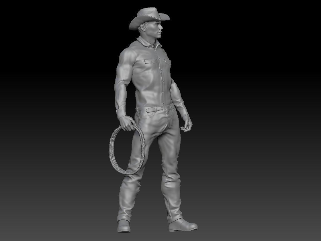 COWBOY 1 man in outfit 3D model 3D printable | CGTrader