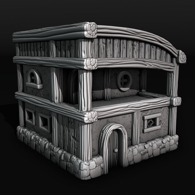 medieval house 3D model 3D printable | CGTrader