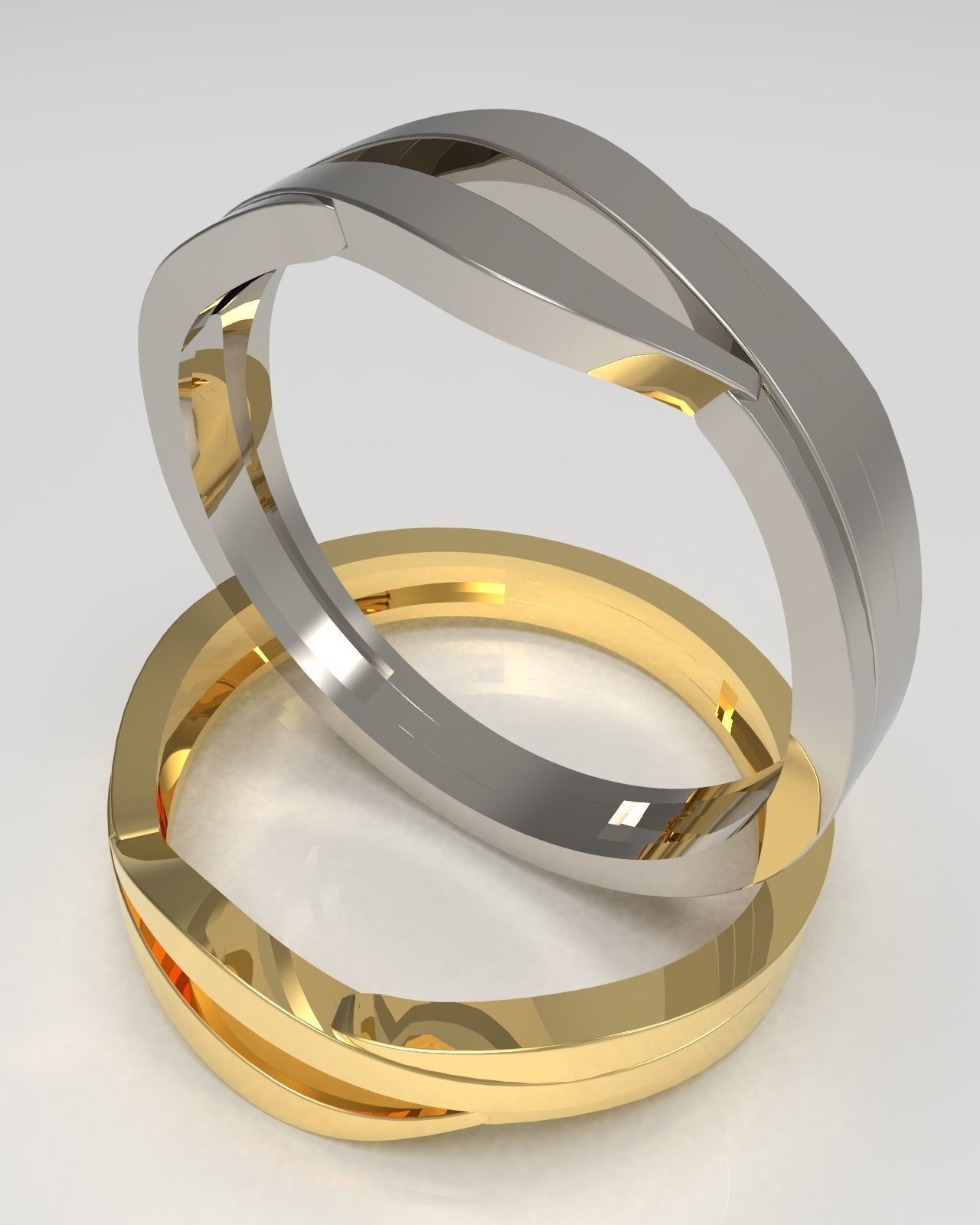 Wave bypass ring 3D model 3D printable | CGTrader