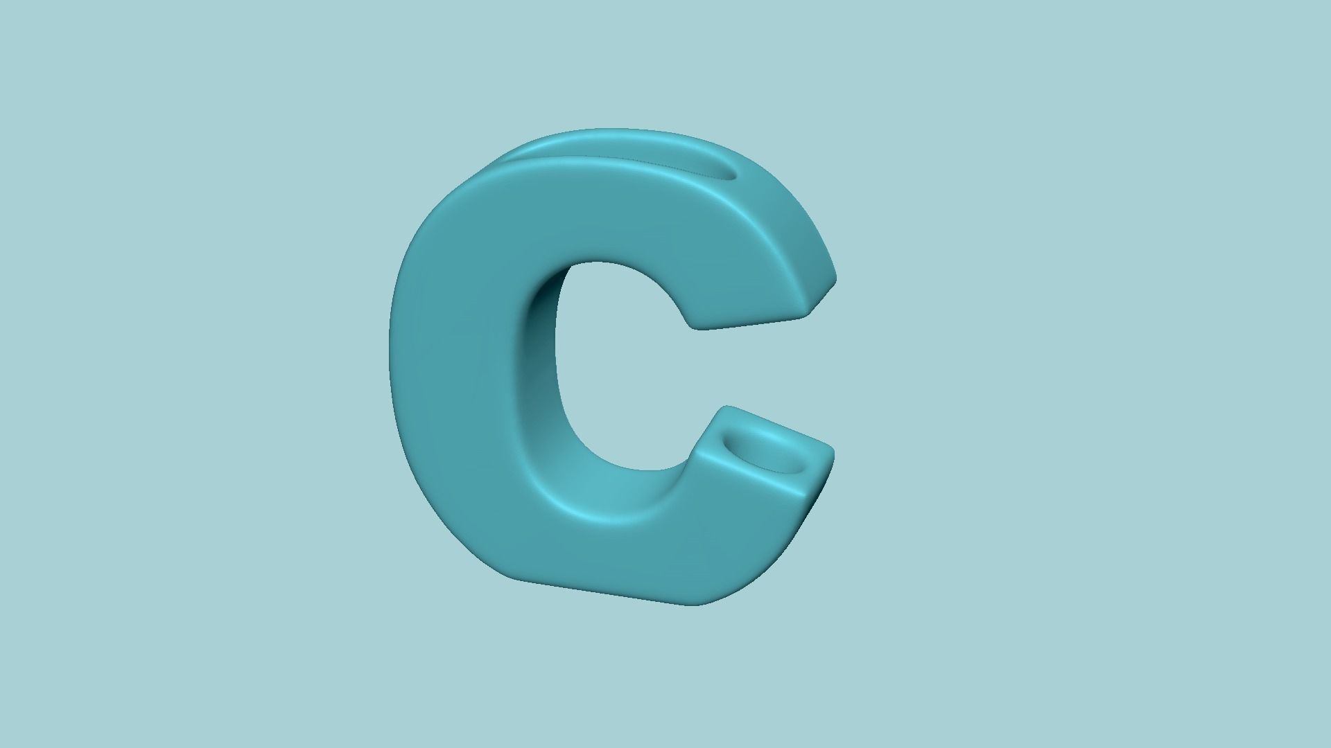 Vase C - Alphabet Vases Collection Letters - STL Printable 3D model 3D ...