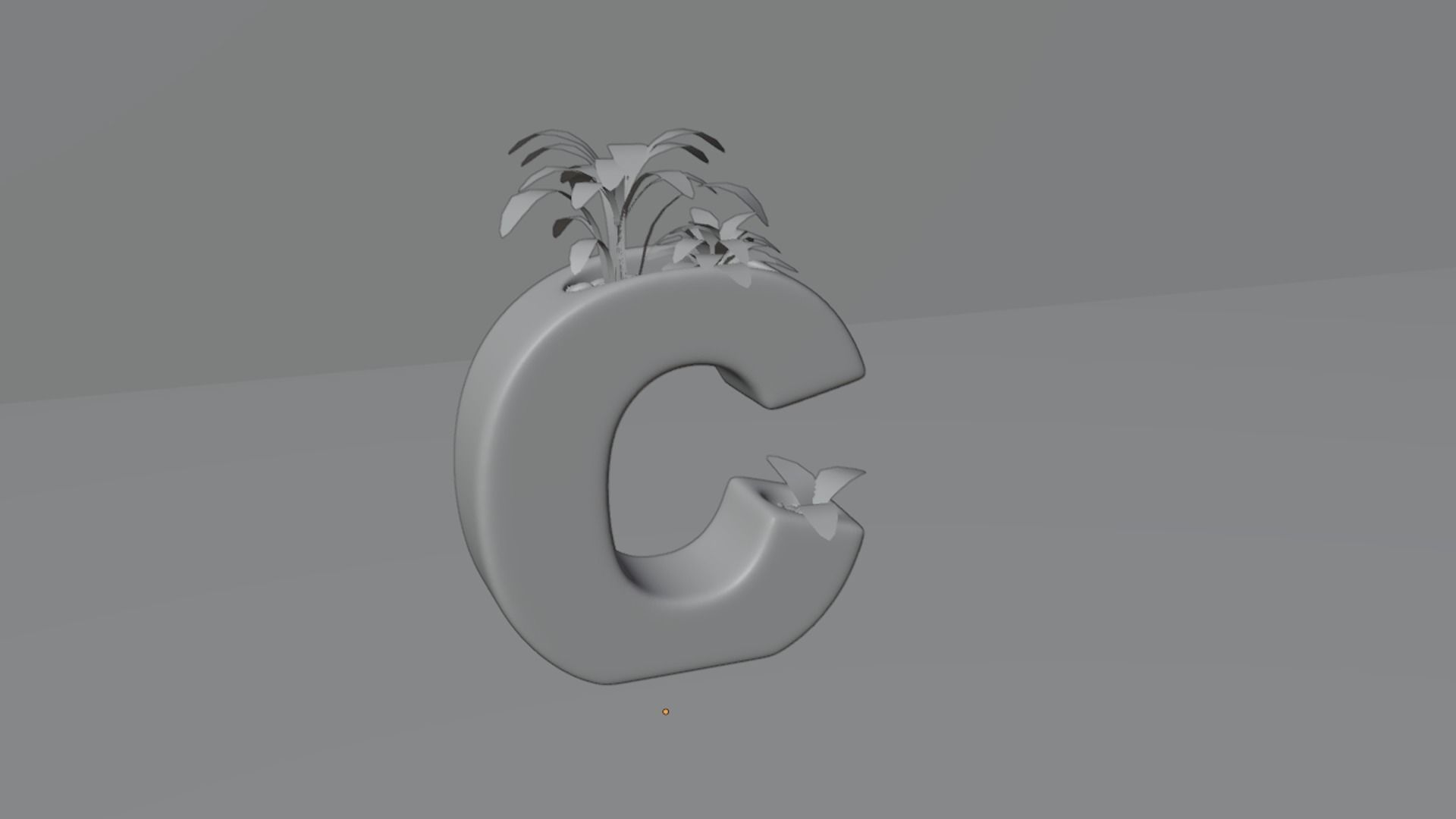 Vase C - Alphabet Vases Collection Letters - STL Printable 3D model 3D ...