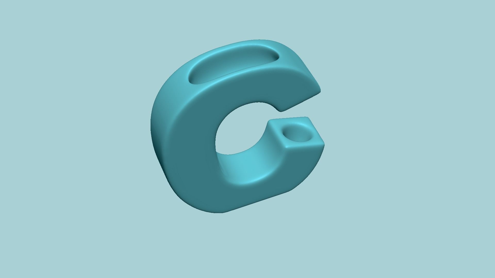 Vase C - Alphabet Vases Collection Letters - STL Printable 3D model 3D ...