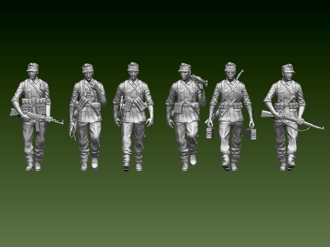 German soldiers 3D print model 3D model 3D printable | CGTrader