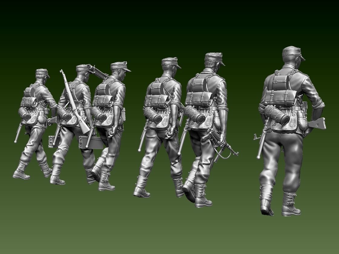 German soldiers 3D print model 3D model 3D printable | CGTrader