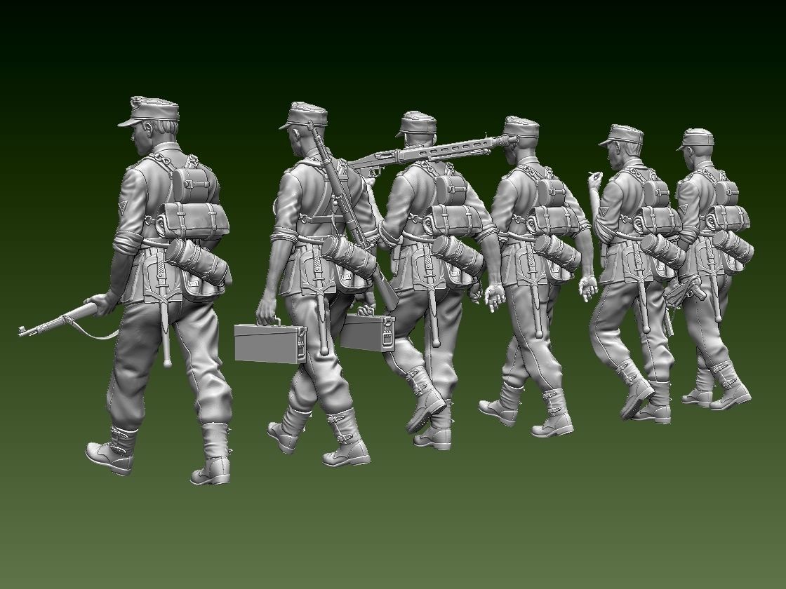 German soldiers 3D print model 3D model 3D printable | CGTrader