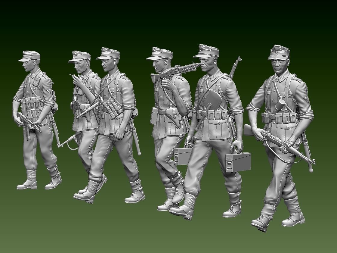 German soldiers 3D print model 3D model 3D printable | CGTrader
