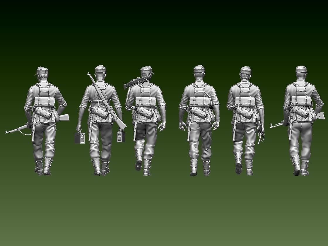 German soldiers 3D print model 3D model 3D printable | CGTrader