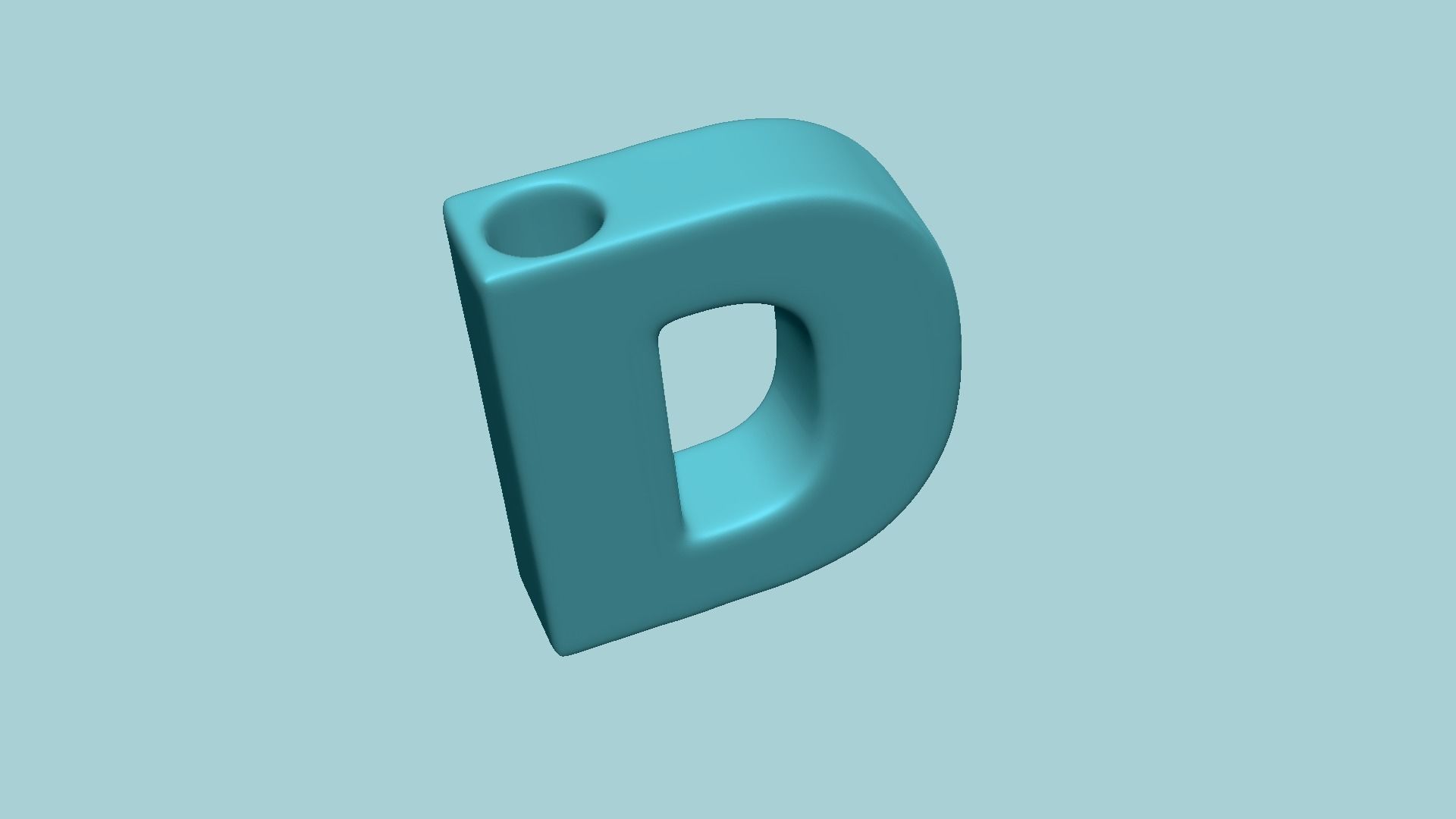 Vase D - Alphabet Vases Collection Letters - STL Printable 3D model 3D ...