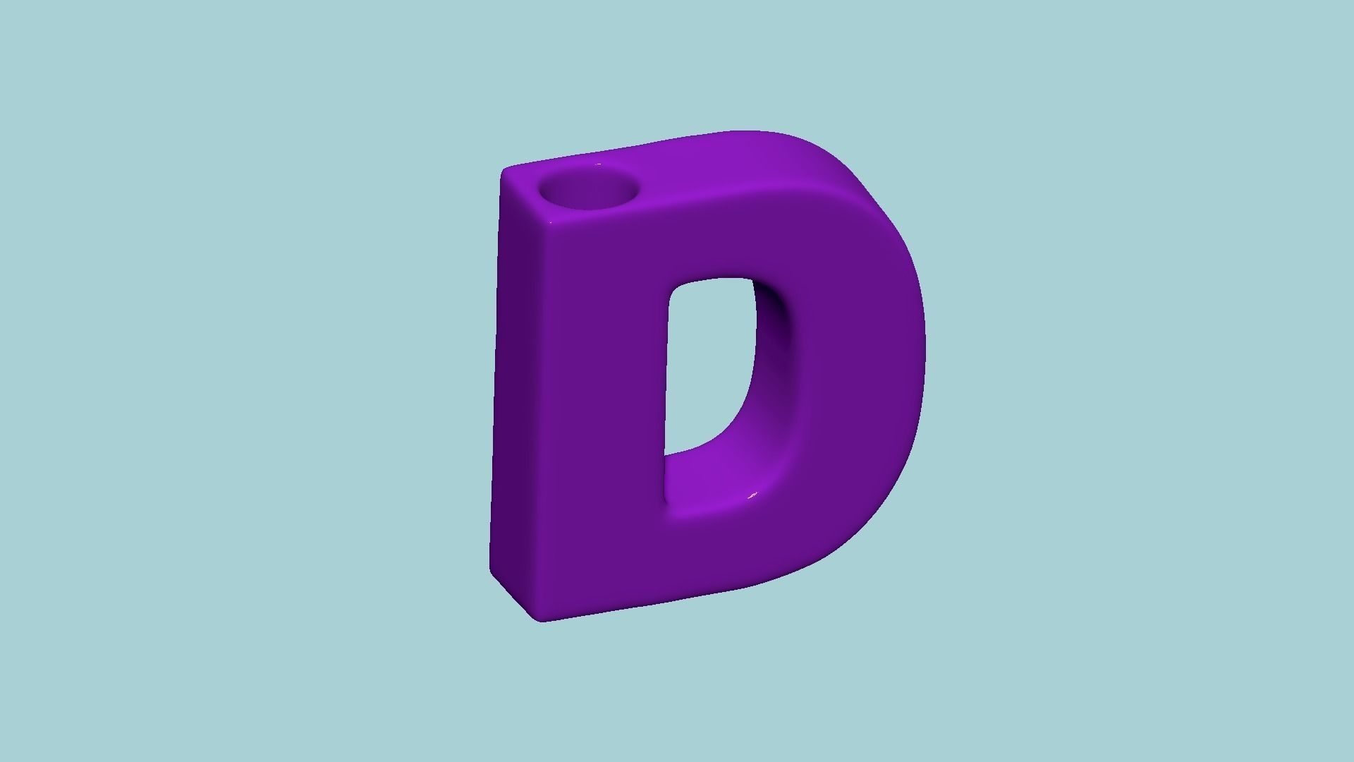 Vase D - Alphabet Vases Collection Letters - STL Printable 3D model 3D ...