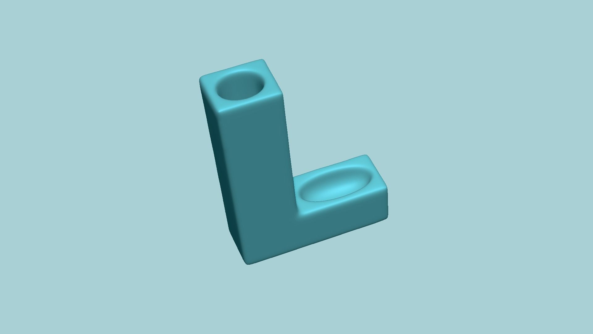 Vase L - Alphabet Vases Collection Letters - STL Printable 3D model 3D ...