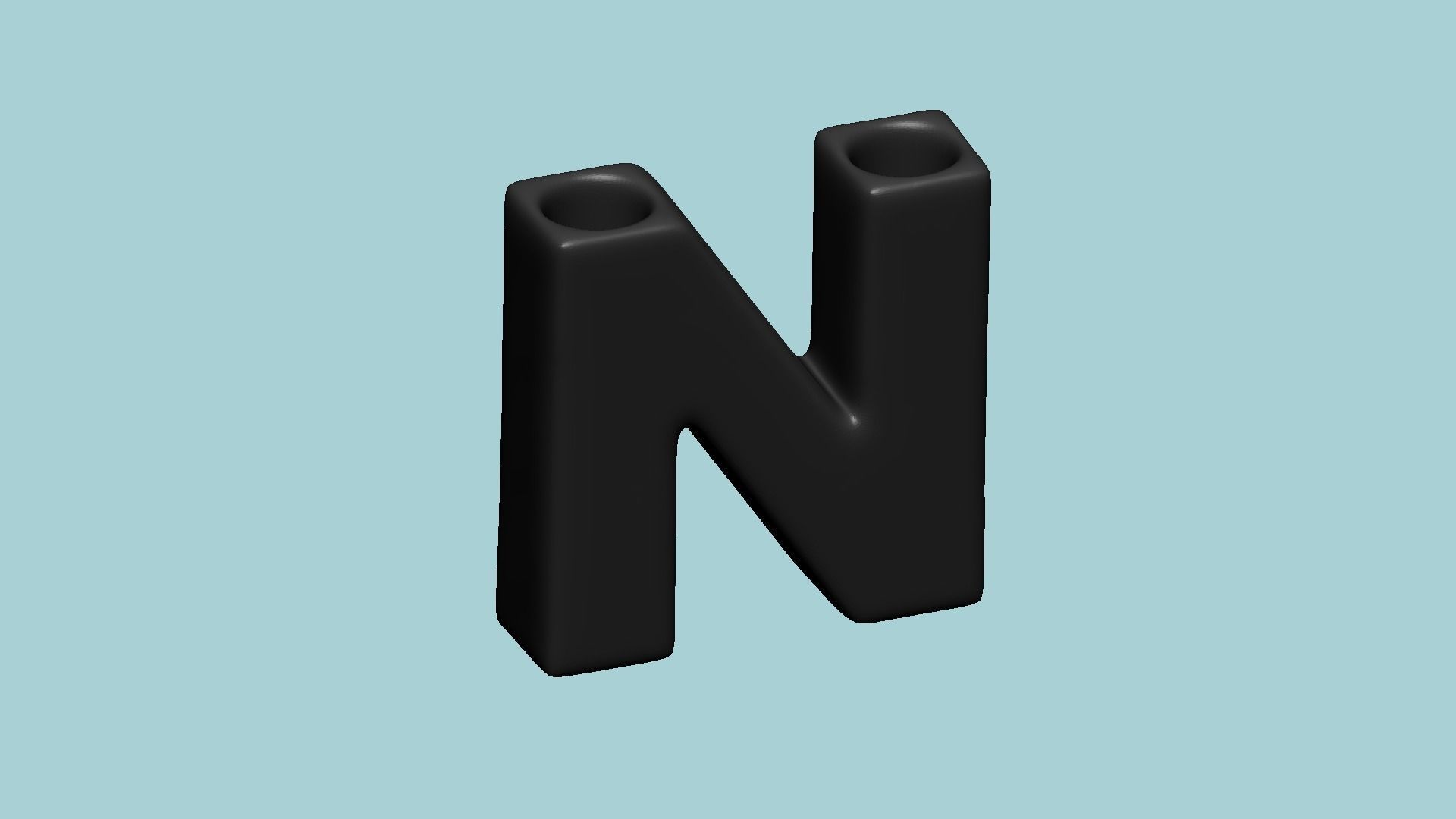 Vase N - Alphabet Vases Collection Letters - STL Printable 3D model 3D ...
