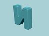 Vase N - Alphabet Vases Collection Letters - STL Printable 3D model 3D ...