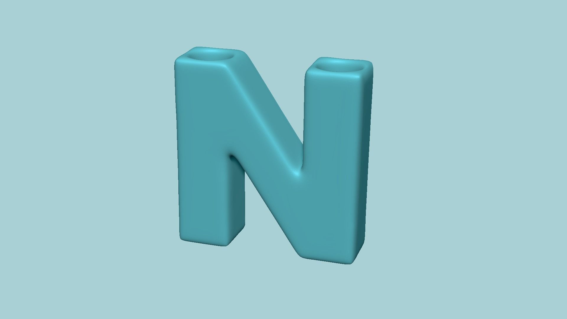 Vase N - Alphabet Vases Collection Letters - STL Printable 3D model 3D ...
