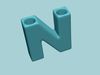 Vase N - Alphabet Vases Collection Letters - STL Printable 3D model 3D ...