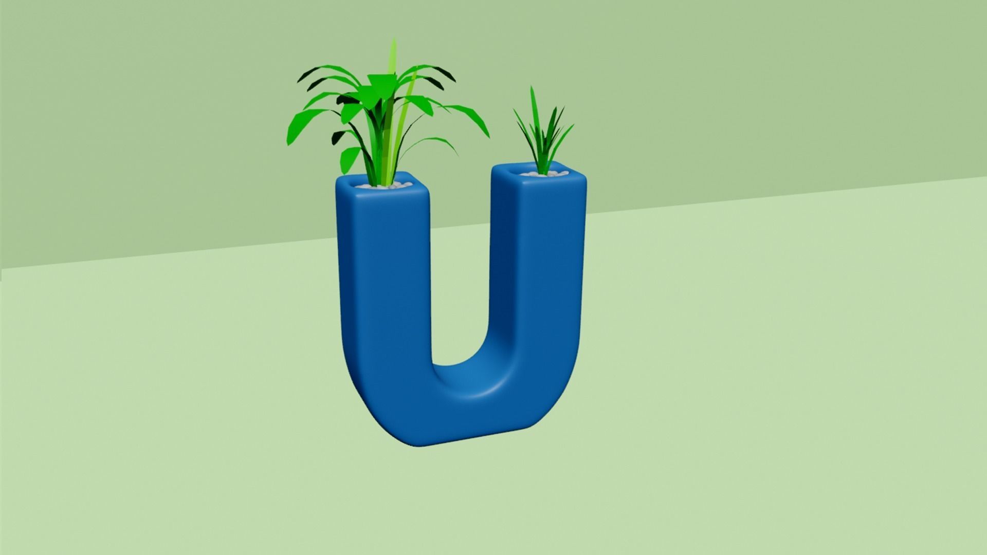 Vase U - Alphabet Vases Collection Letters - STL Printable 3D model 3D ...
