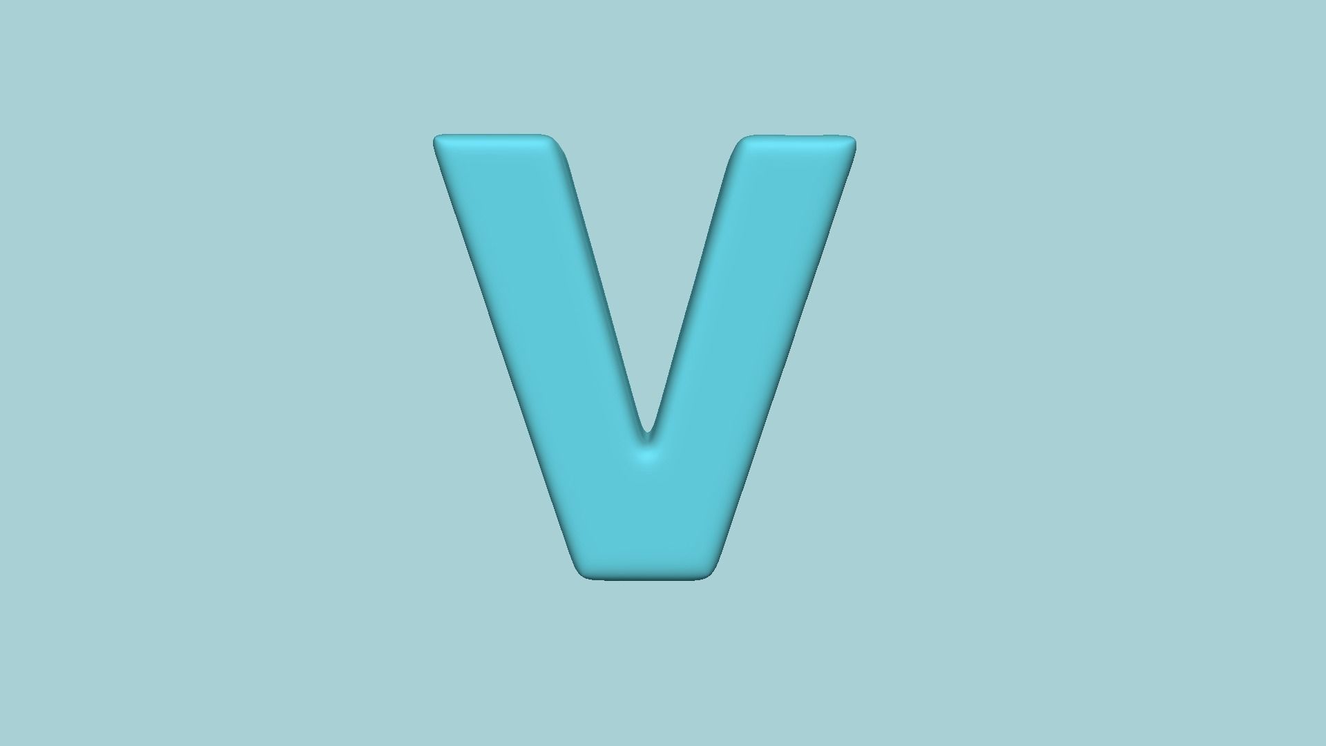 Vase V - Alphabet Vases Collection Letters - STL Printable 3D model 3D ...