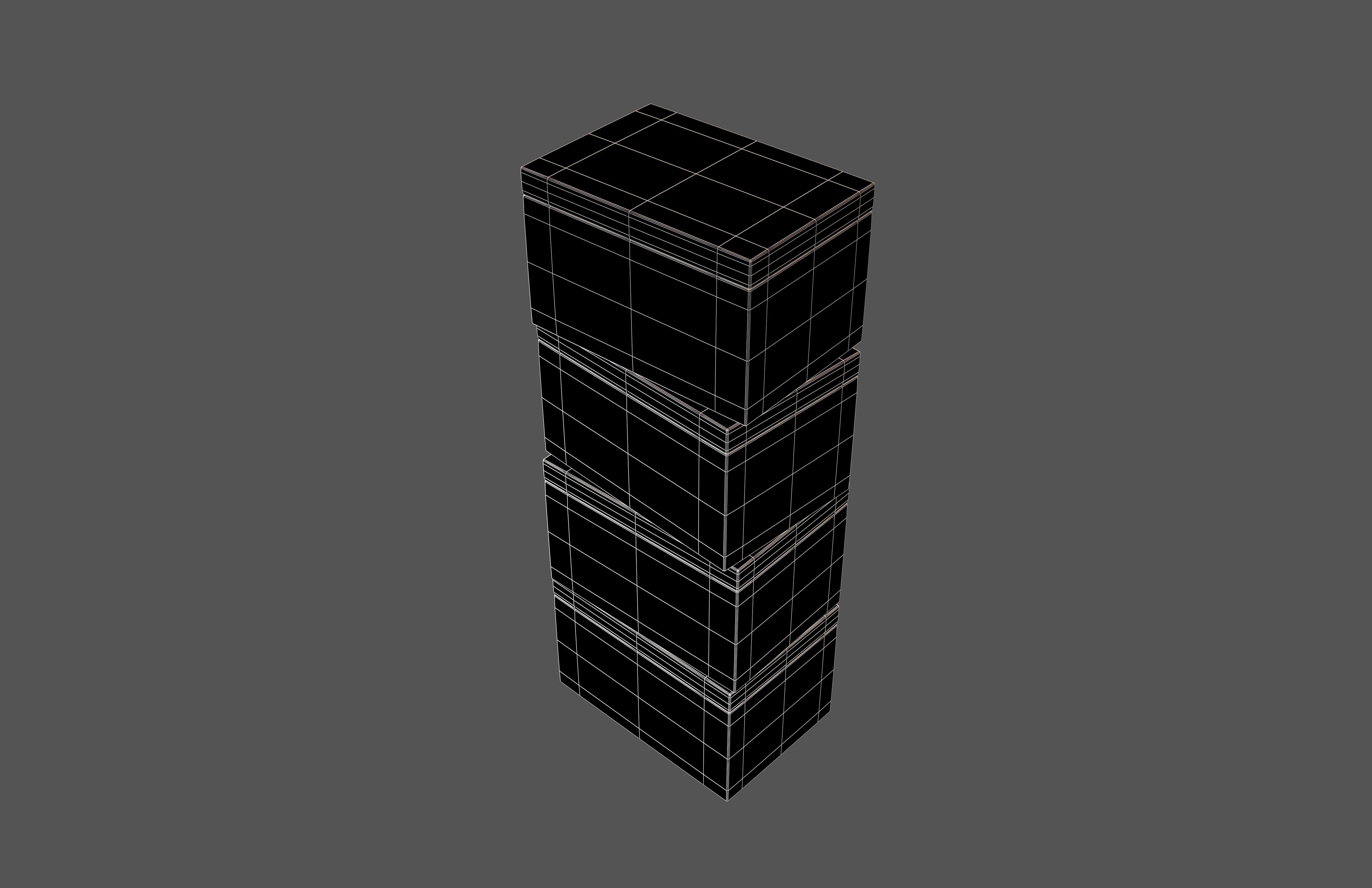 3D model Styrofoam Box Stack v1 001 VR / AR / low-poly | CGTrader