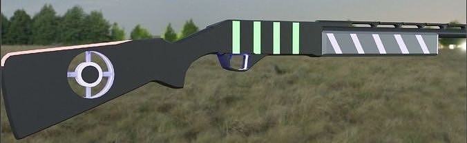 low poly cyber gun free VR / AR / low-poly 3D model | CGTrader