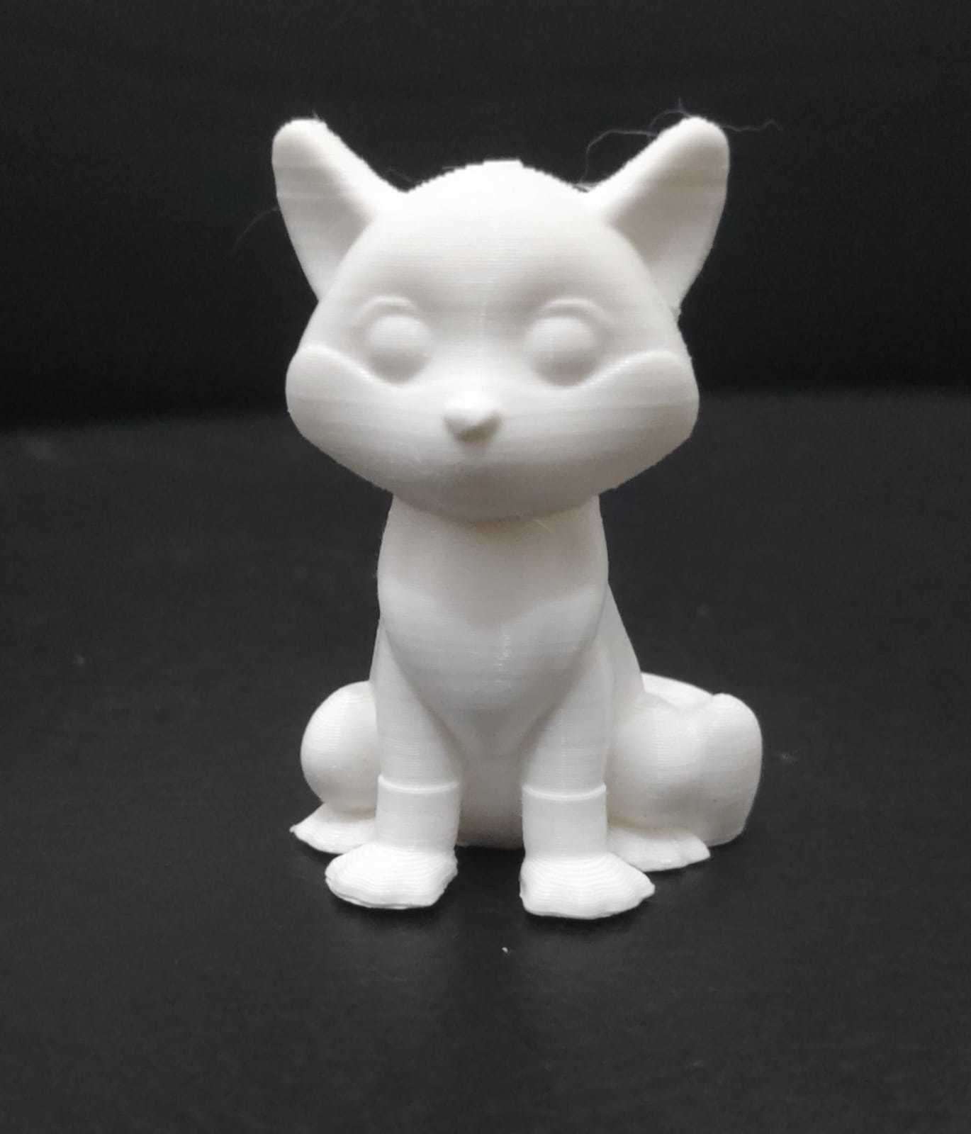 Cartoon Sitting Fox 3D model 3D printable | CGTrader