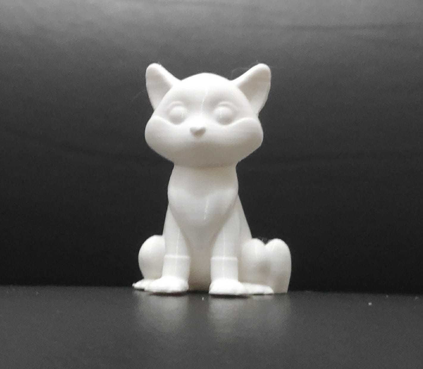 Cartoon Sitting Fox 3D model 3D printable | CGTrader