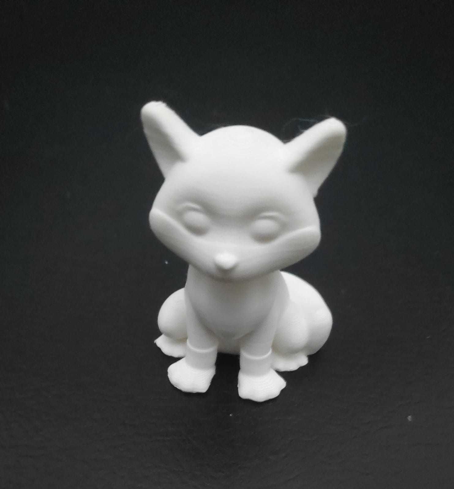 Cartoon Sitting Fox 3D model 3D printable | CGTrader