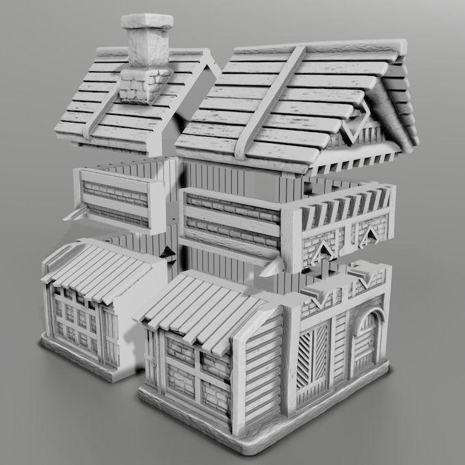 medieval house 3D model 3D printable | CGTrader