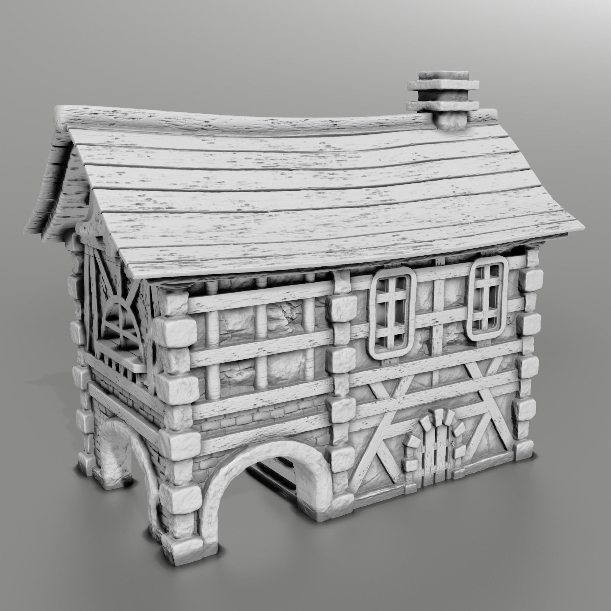 medieval house 3D model 3D printable | CGTrader