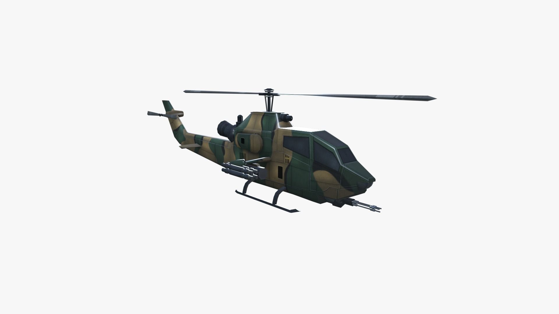 3D model Low Poly Bell AH-1 Cobra VR / AR / low-poly | CGTrader