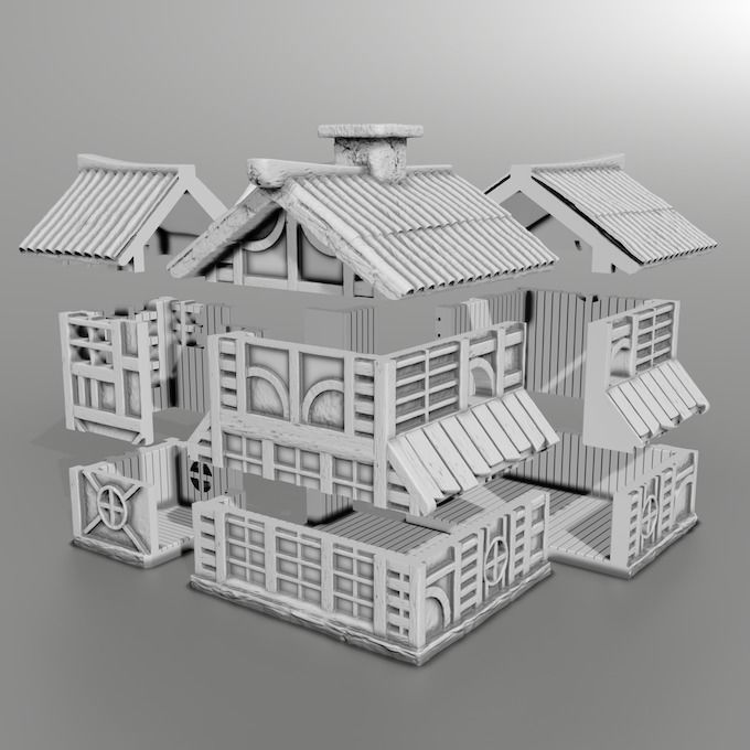 medieval house 3D model 3D printable | CGTrader