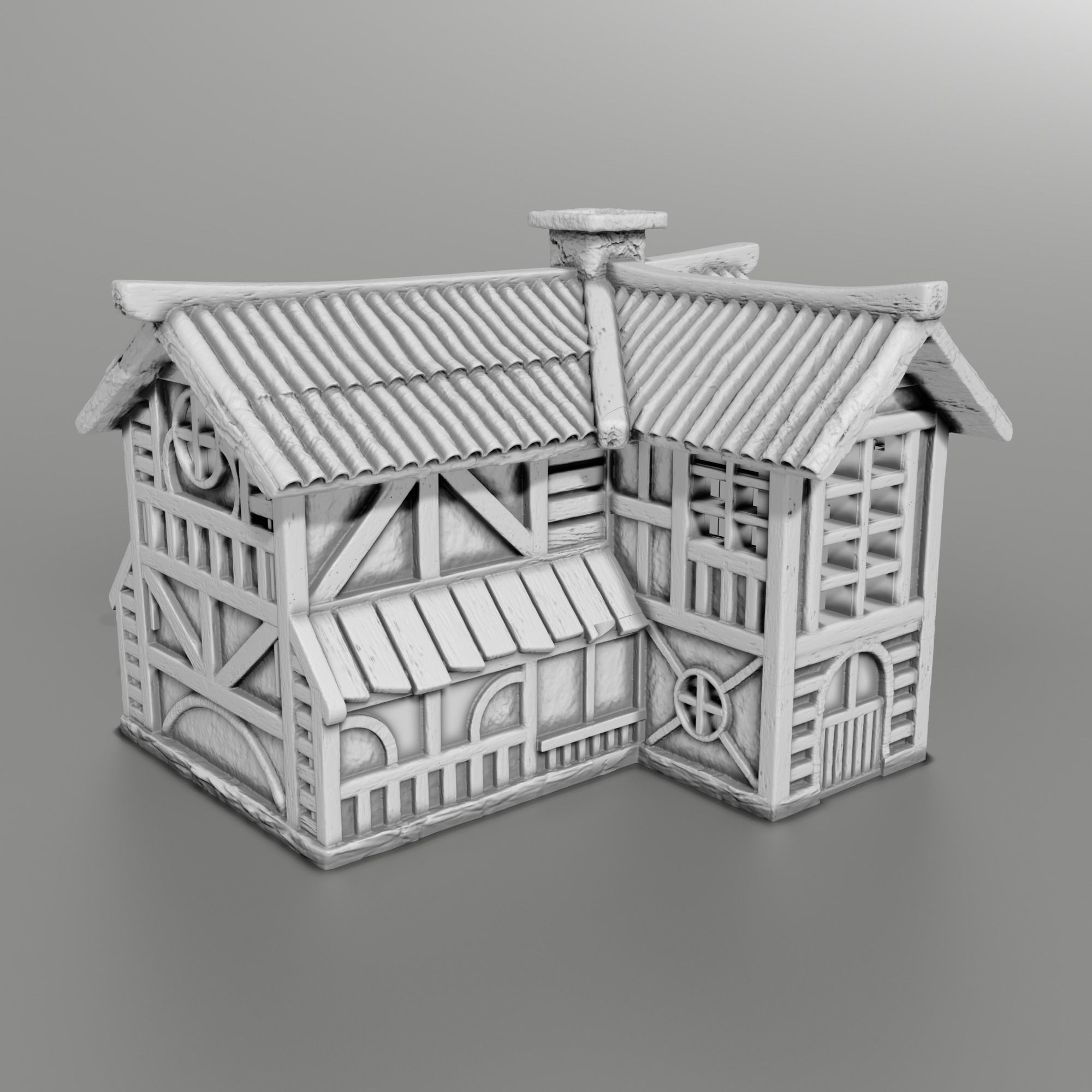 medieval house 3D model 3D printable | CGTrader