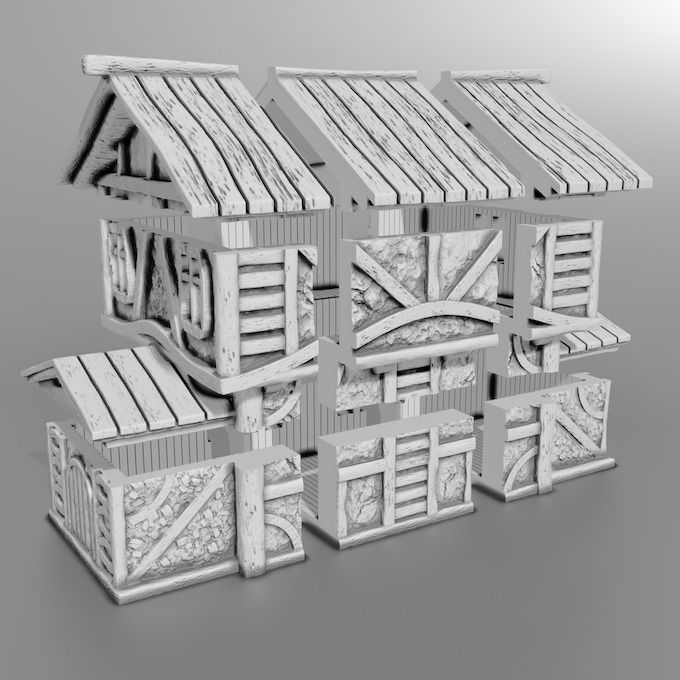 medieval house 3D model 3D printable | CGTrader