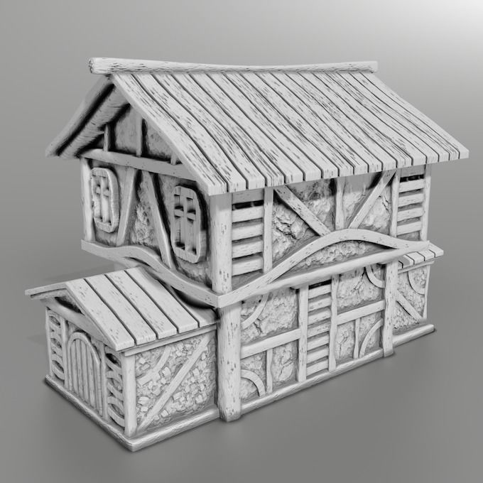 medieval house 3D model 3D printable | CGTrader