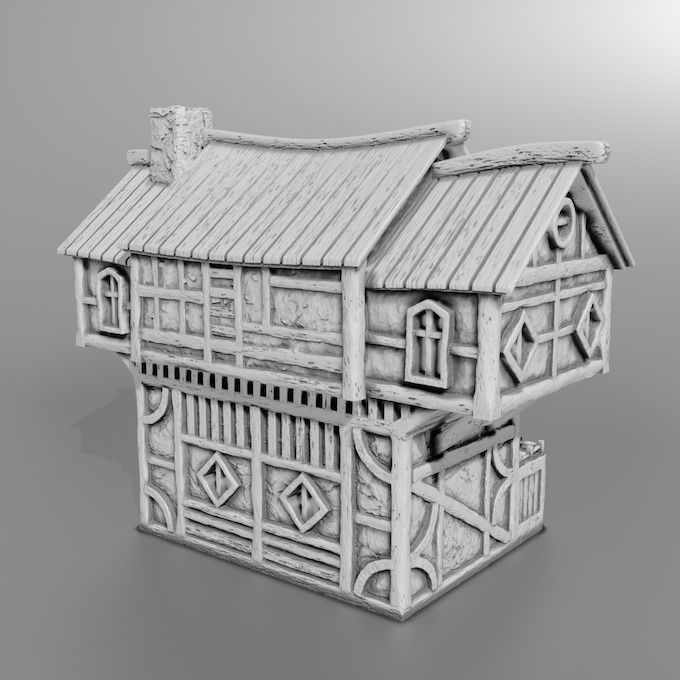 medieval house 3D model 3D printable | CGTrader