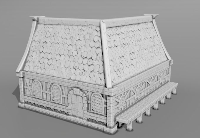 medieval house 3D model 3D printable | CGTrader