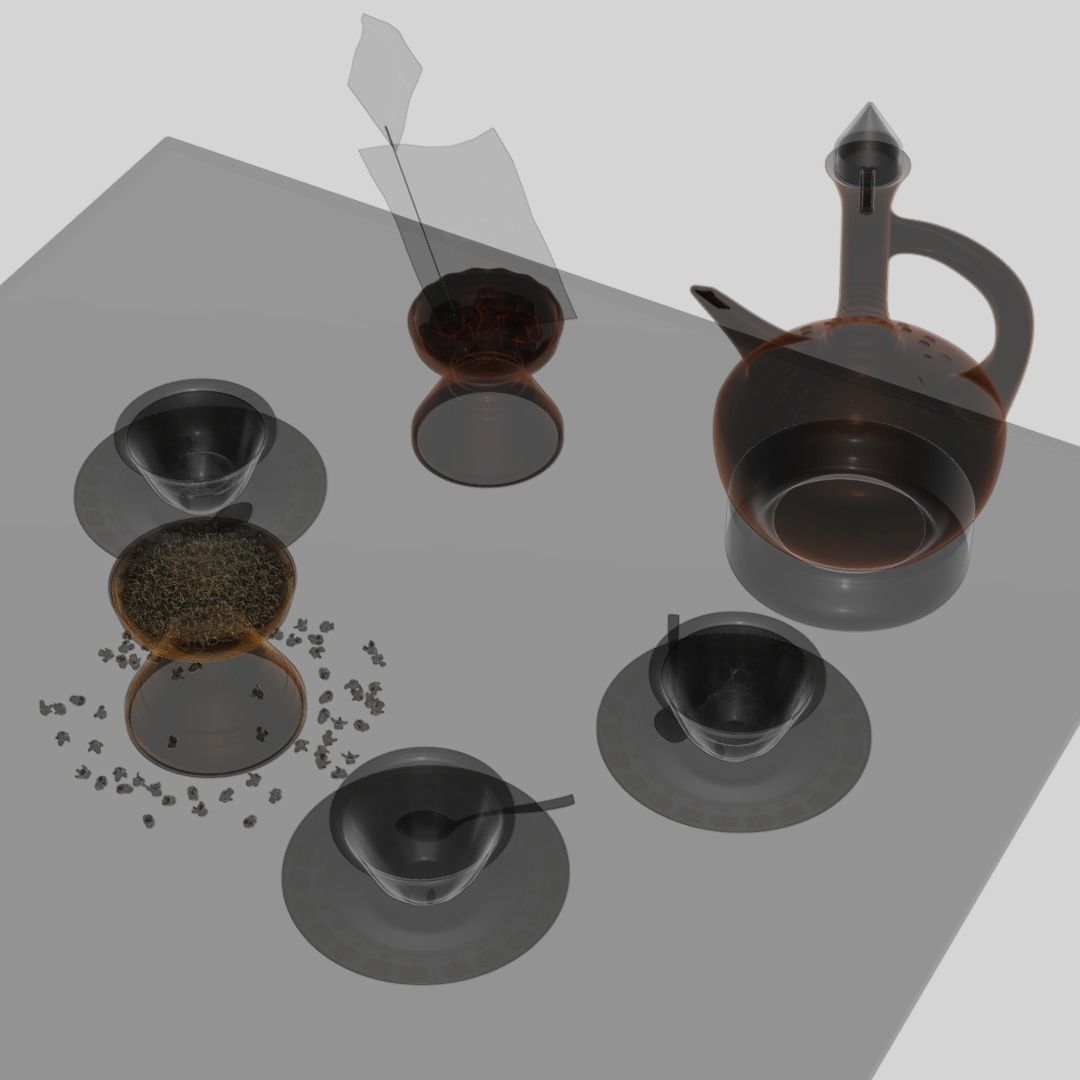 Coffee serving setup Ethiopian 3D model | CGTrader