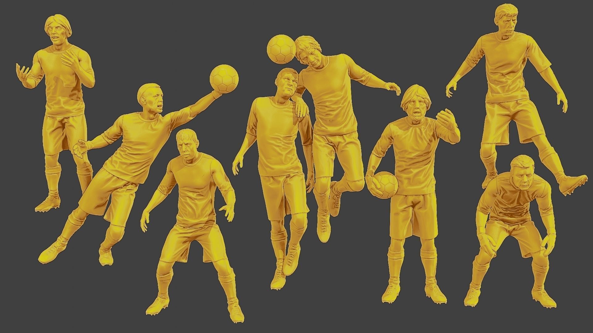 Soccer Players SP Pack 4 3D Model Collection | CGTrader