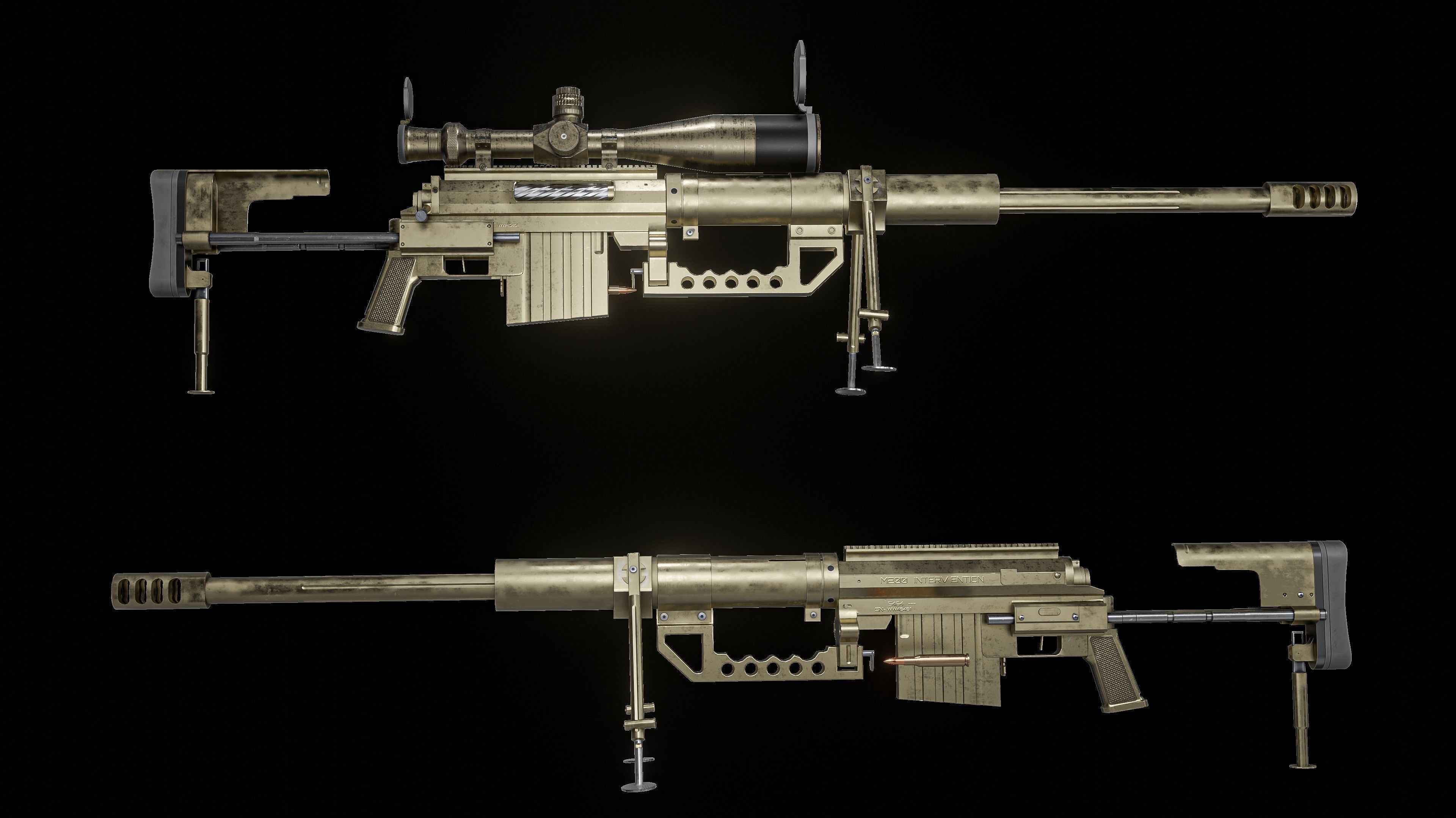 3D model Cheytac M200 Sniper Rifle VR / AR / low-poly | CGTrader