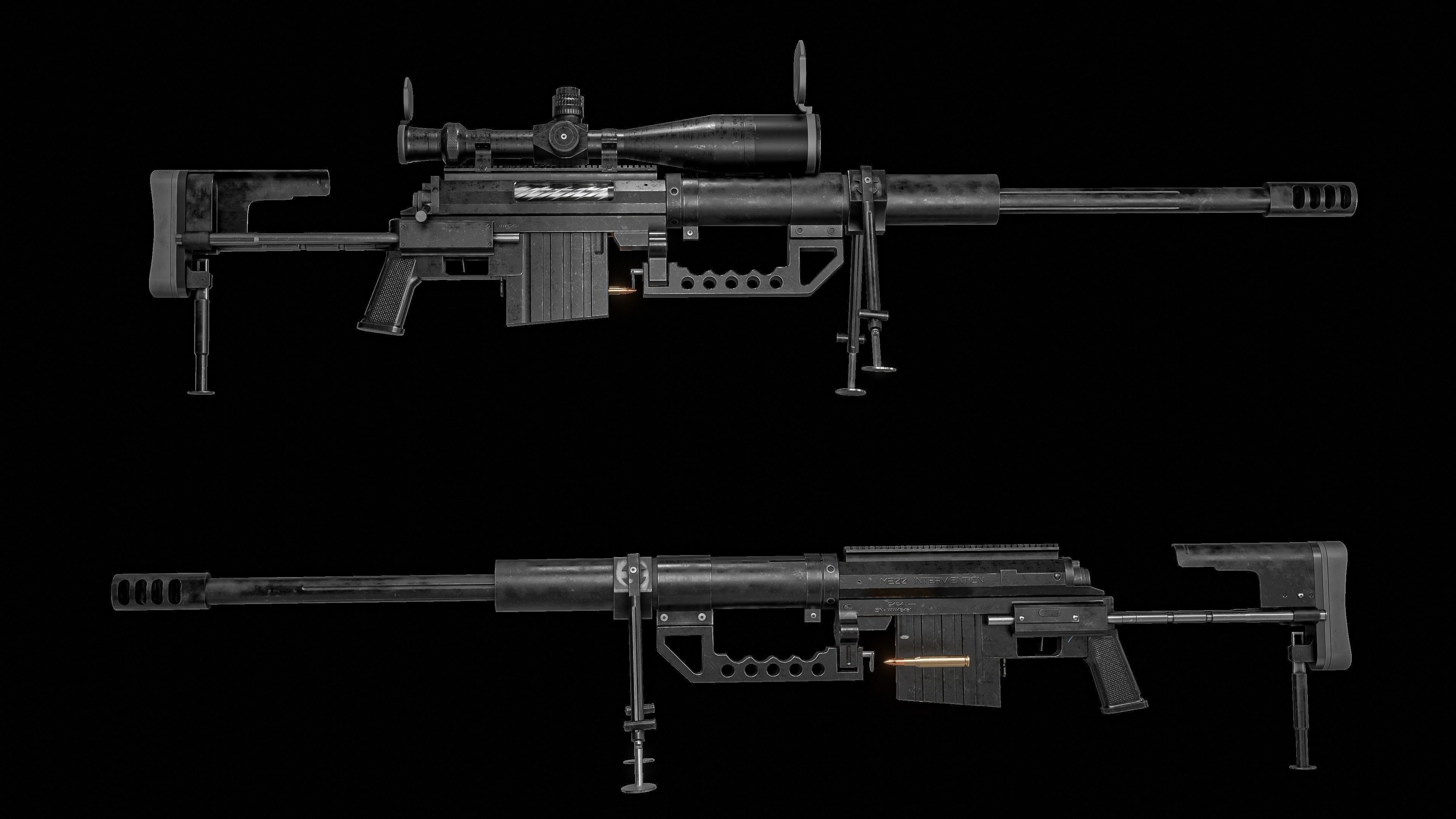 3D model Cheytac M200 Sniper Rifle VR / AR / low-poly | CGTrader