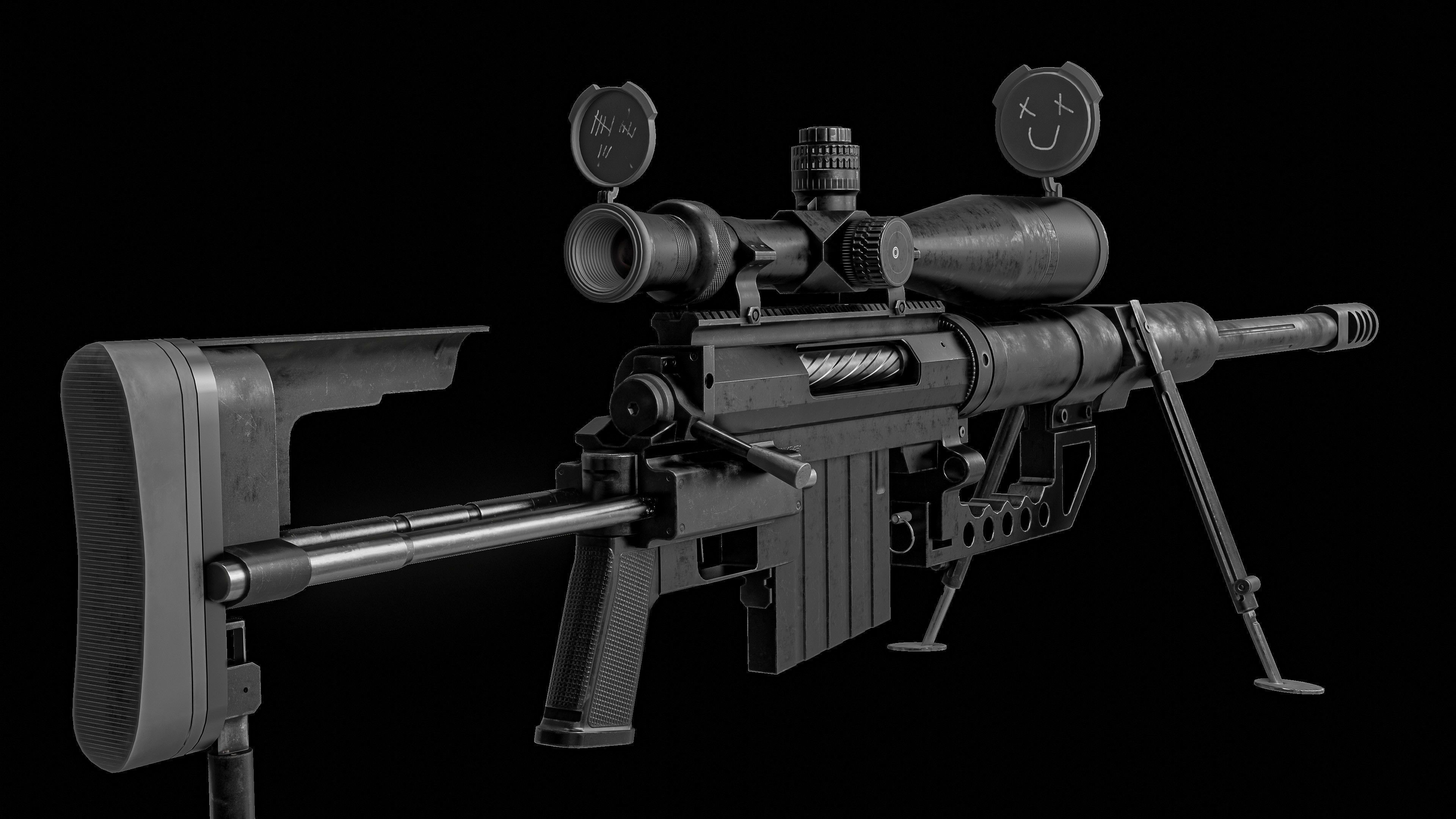 3D model Cheytac M200 Sniper Rifle VR / AR / low-poly | CGTrader