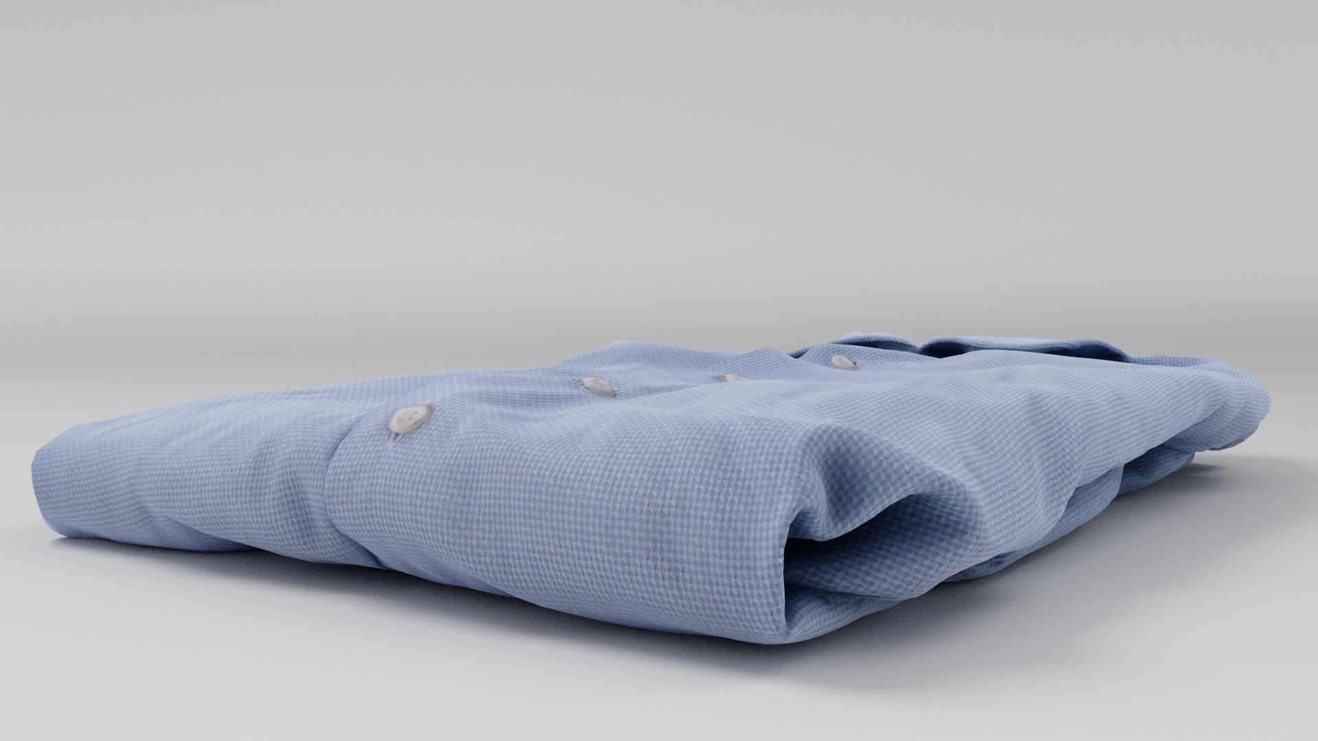 Blue folded shirt business style clothing 3D model | CGTrader