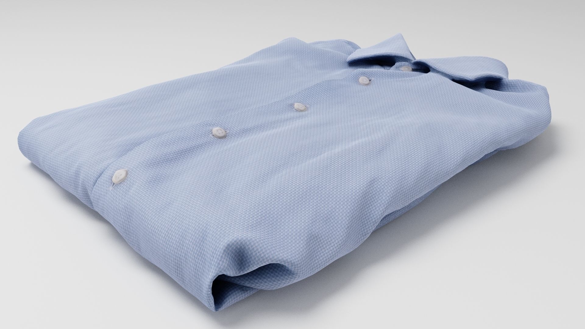 Blue folded shirt business style clothing 3D model | CGTrader