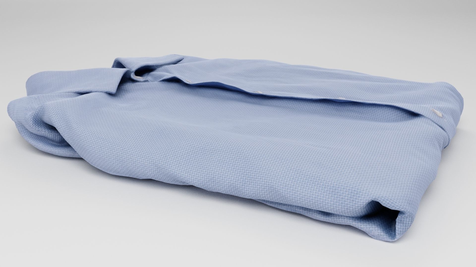 Blue folded shirt business style clothing 3D model | CGTrader